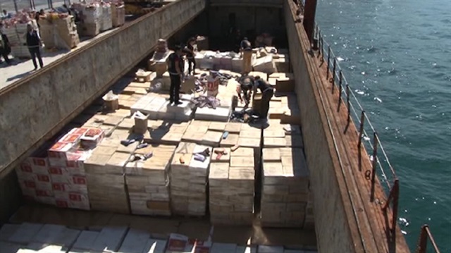 3 million packages of smuggled cigarettes seized in ship in Istanbul